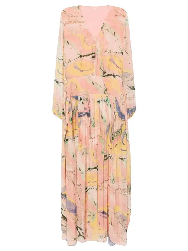 Alexis Diane Floral-print Maxi Dress - Orange