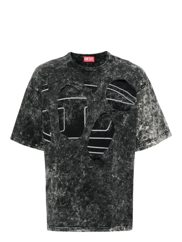 DIESEL® T-boxt Peeloval Cotton T-shirt - Black