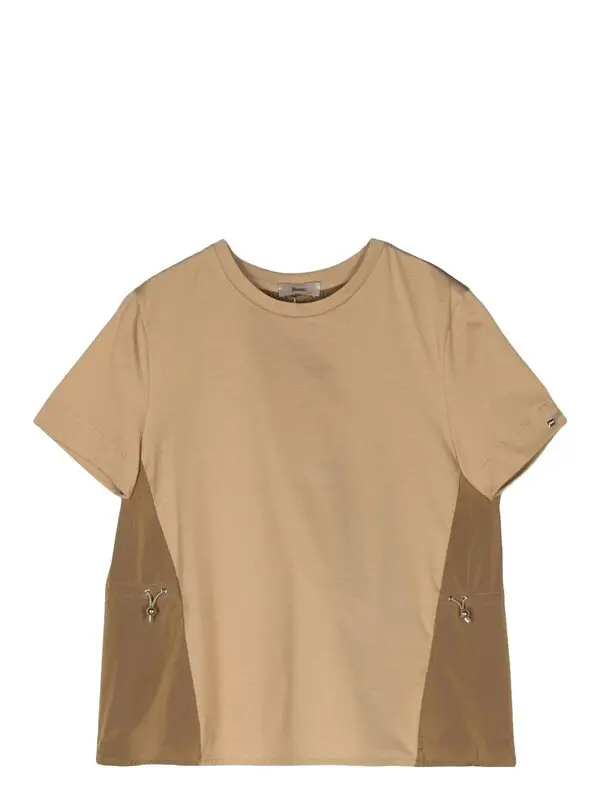Herno Colourblock Panelled T-shirt - Brown