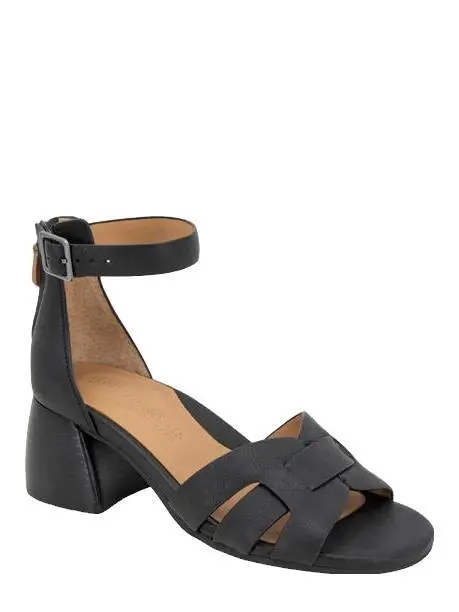 Gentle Souls By Kenneth Cole Myla Ankle Strap Sandal - Black Leather