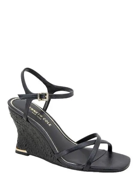 KENNETH COLE Freya Wedge Sandal - Black