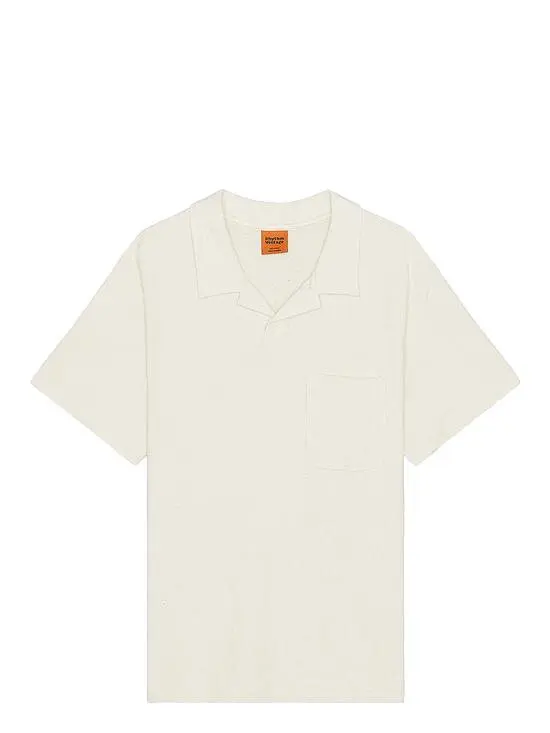 RHYTHM Vintage Terry Polo In Cream - Natural