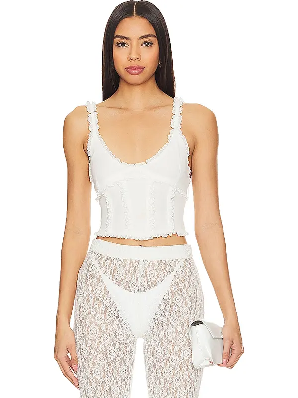 GUIZIO Soler Corset Top - Ivory