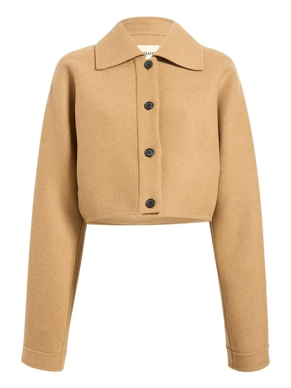 Khaite Sue Double-faced Wool Jacket - Nude