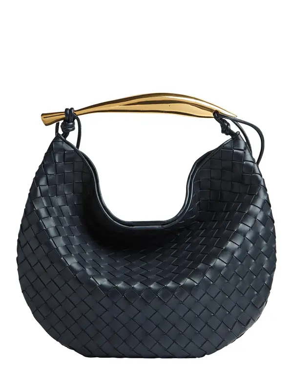 Bottega Veneta Large Leather Sardine Shoulder Bag - Blue