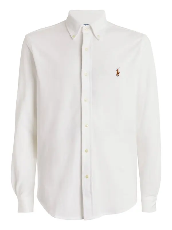 Polo Ralph Lauren Cotton Mesh Oxford Shirt - White