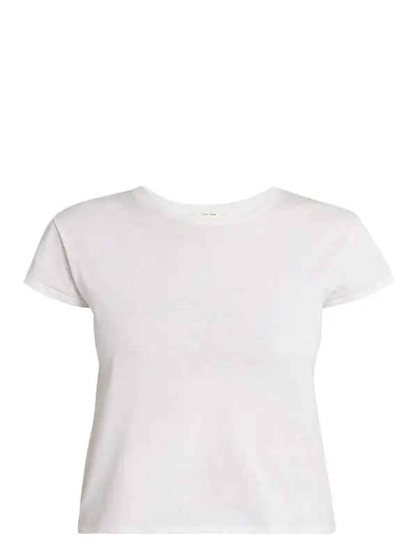 THE ROW Tori Short Sleeve Top - White