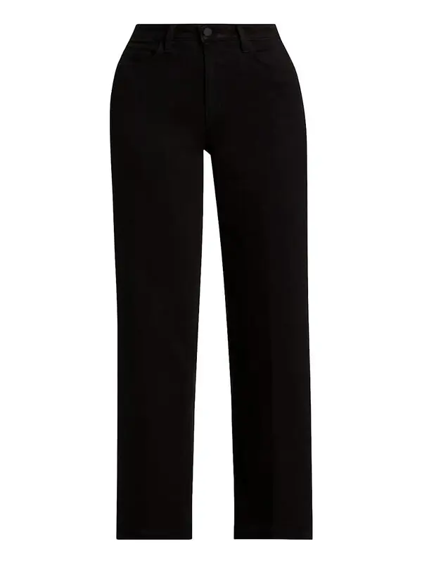 L'Agence Scottie High-rise Wide-leg Jeans - Black