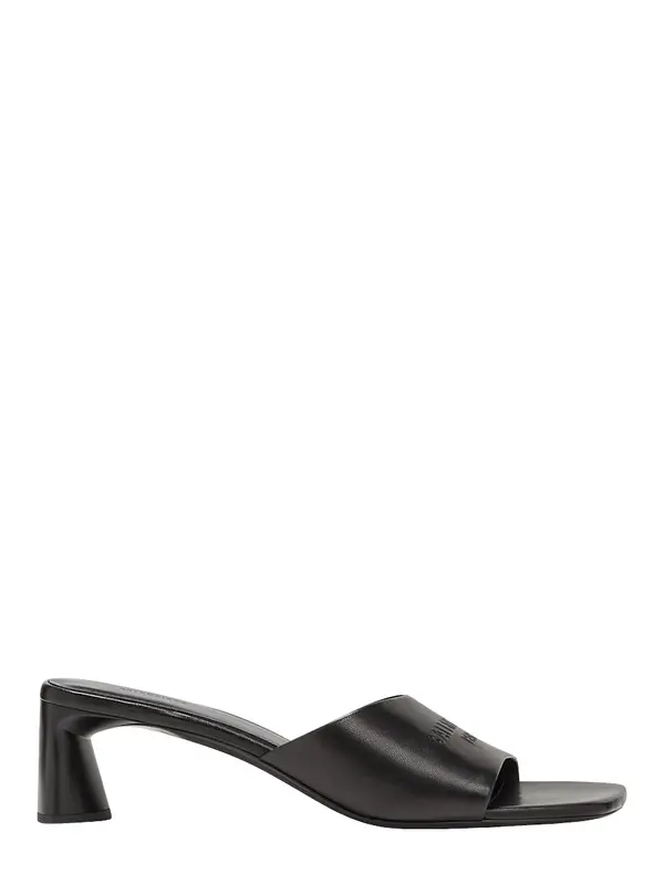 Balenciaga Dutyfree Leather Mule Sandals - Black