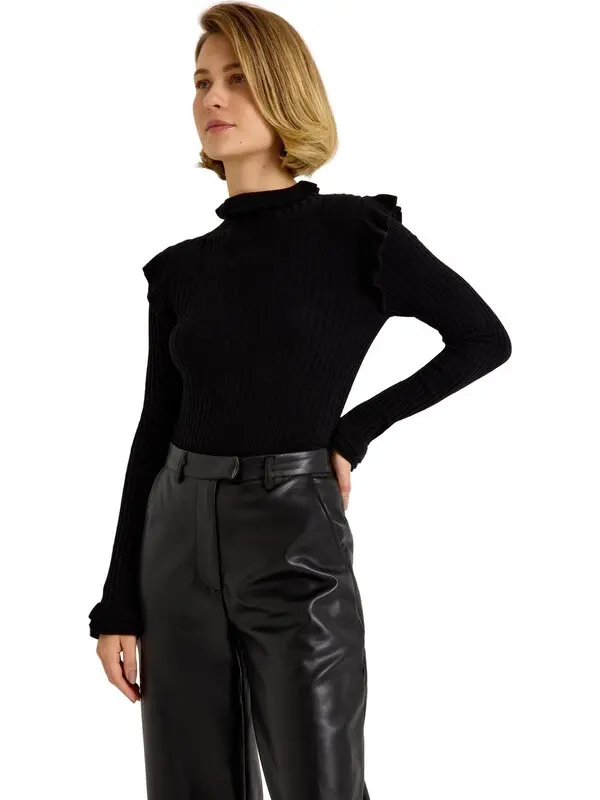 MARIE OLIVER Tinley Turtleneck - Black
