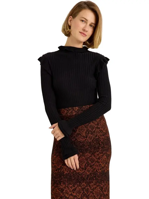 MARIE OLIVER Tinley Turtleneck - Black