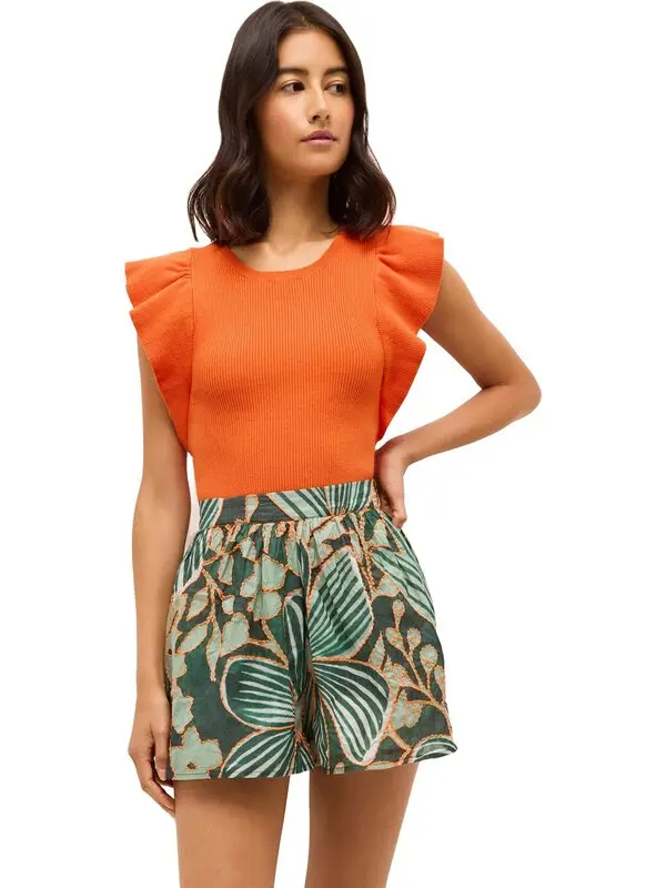 MARIE OLIVER Rory Knit Top - Tangerine