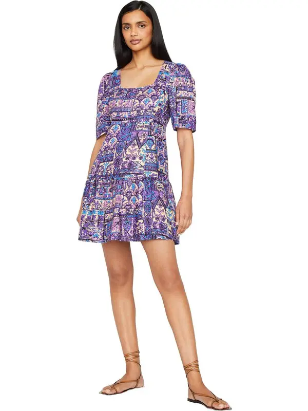 MARIE OLIVER Temma Dress - Violet Tile