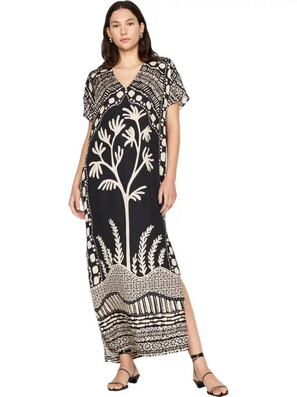MARIE OLIVER Oliver Printed Caftan - Onyx Tree