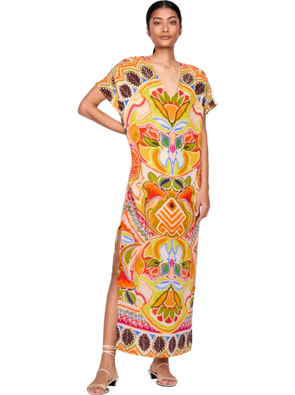 MARIE OLIVER Oliver Printed Caftan - Tango Mosaic