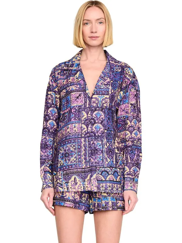 MARIE OLIVER Jolene Blouse Print - Violet Tile