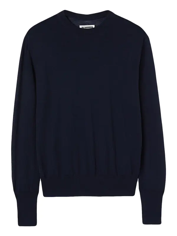 JIL SANDER Crew-neck Cashmere Top - Blue