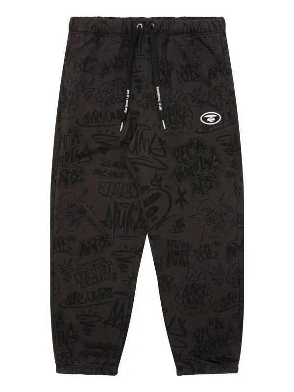 AAPE BY *A BATHING APE® Graffiti-print Track Pants - Brown