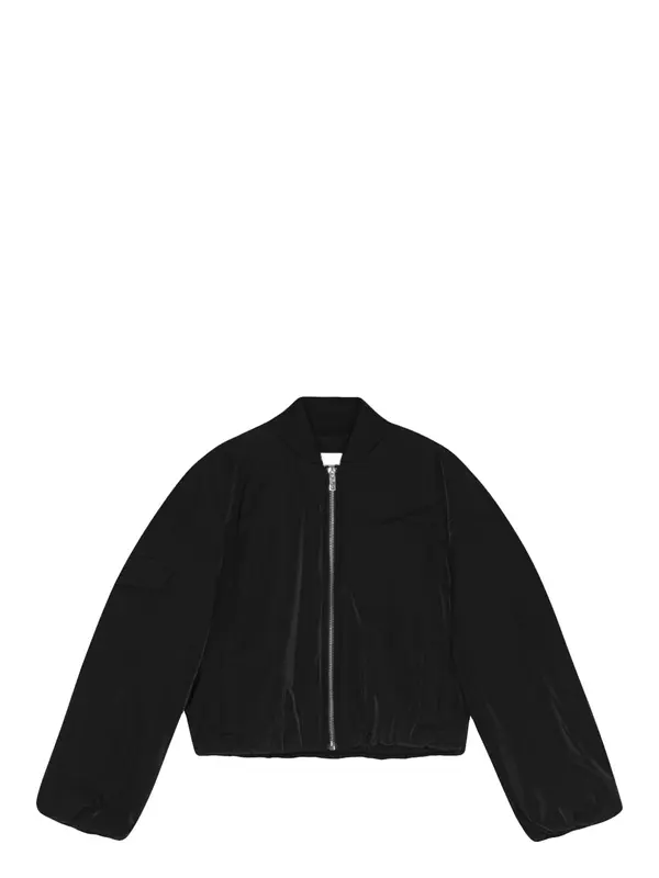 GANNI Drop-shoulder Bomber Jacket - Black