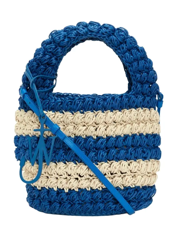 JW Anderson Anchor Charm Woven Handbag - Blue