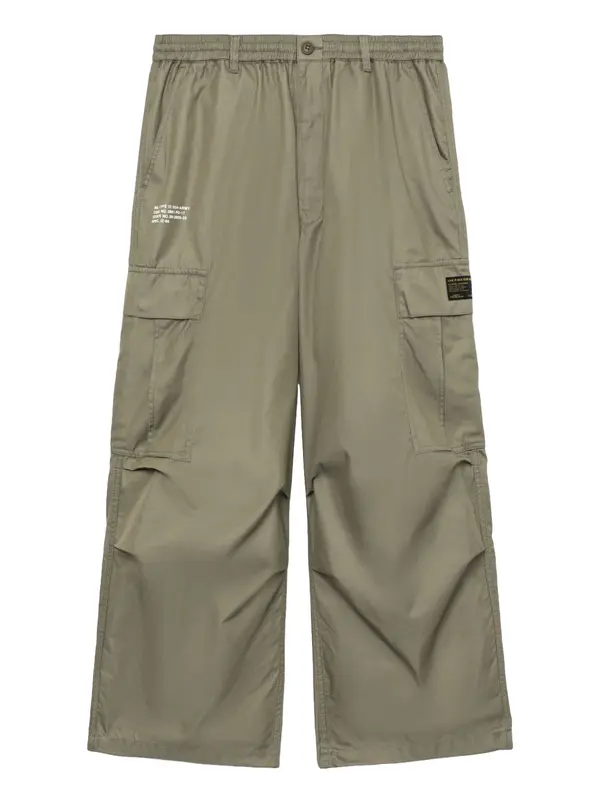 Izzue Wide-leg Cargo Trousers - Neutrals