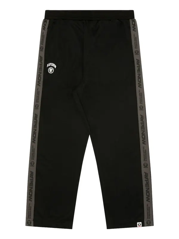 AAPE BY *A BATHING APE Logo-embroidered Track Pants - Black