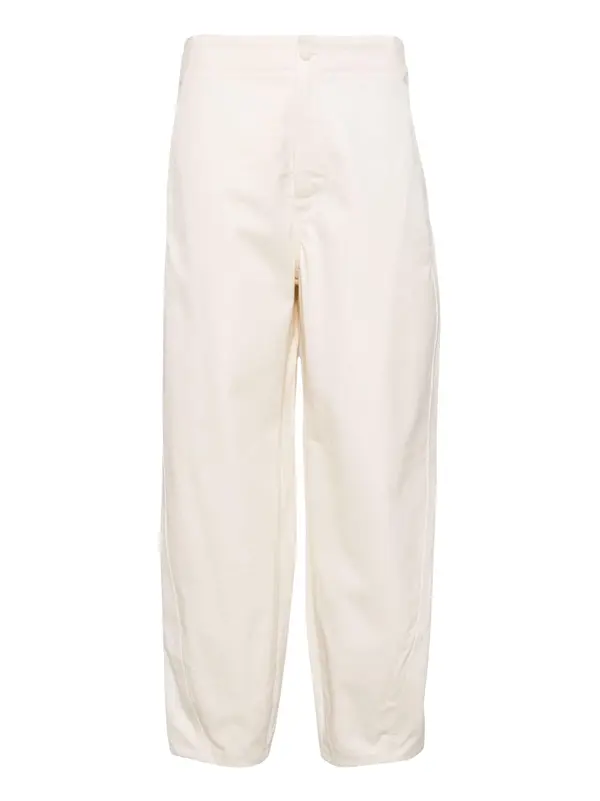YVES SALOMON High-waist Tapered Trousers - White