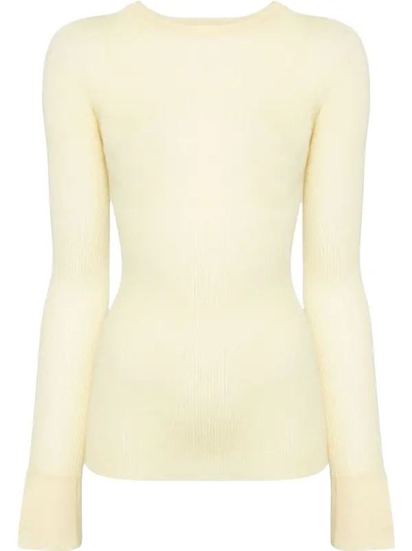 SA SU PHI Ribbed-knit Jumper - Yellow