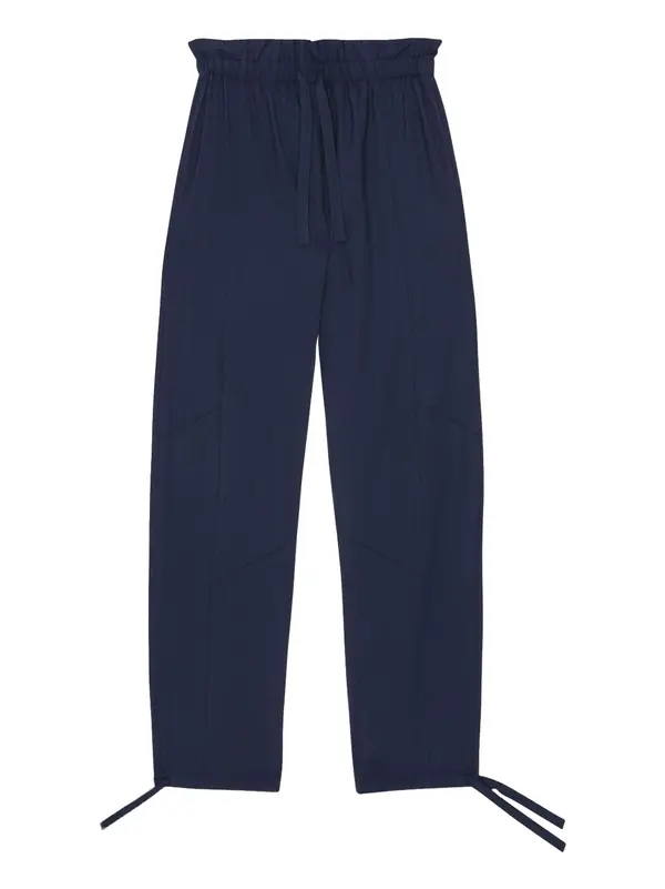 GANNI Elasticated-waist Trousers - Blue