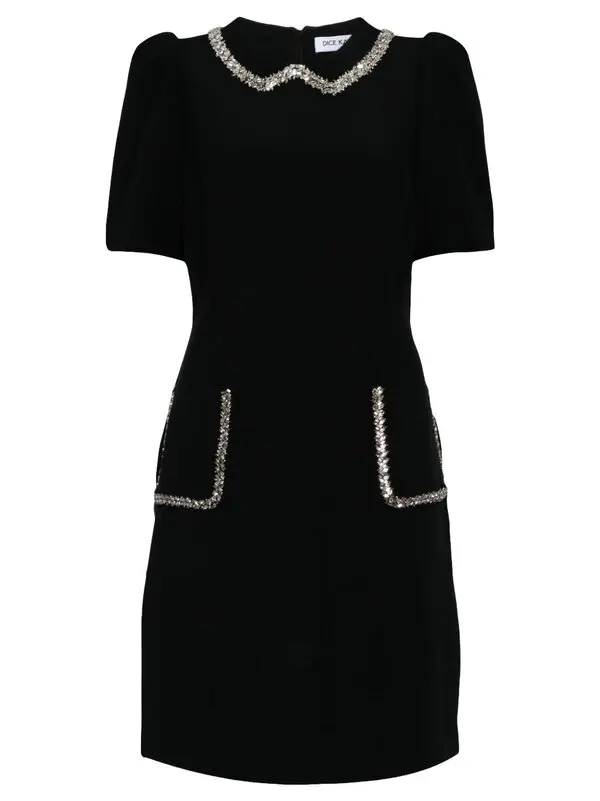 Dice Kayek Crystal-embellished Mini Dress - Black
