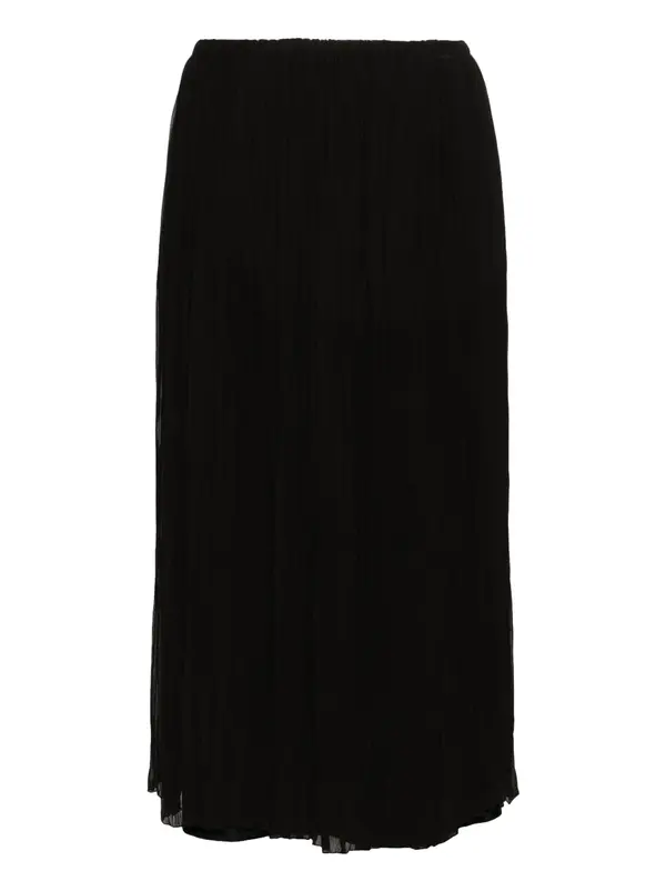 Fabiana Filippi Plissé Midi Skirt - Black