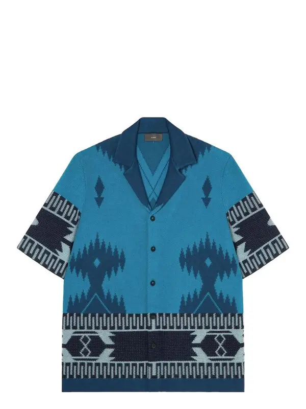Alanui Icon Jacquard Piqué Shirt - Blue
