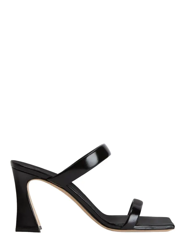GIUSEPPE ZANOTTI 85mm Flaminia Leather Sandals - Black
