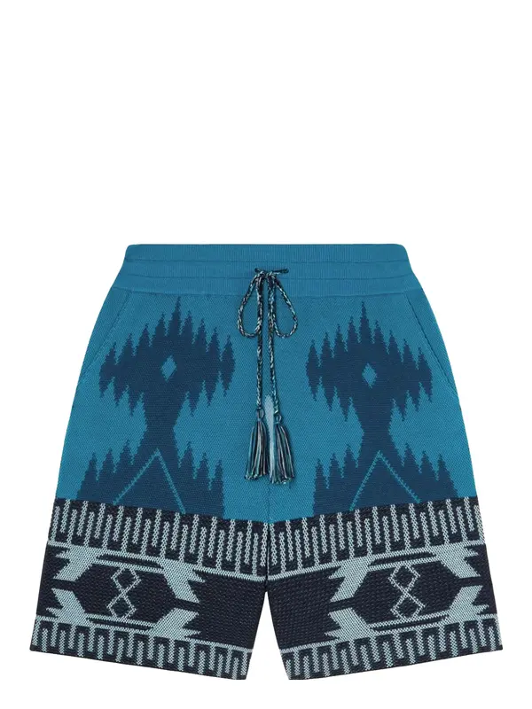 Alanui Icon Piquet Bermuda Shorts - Blue