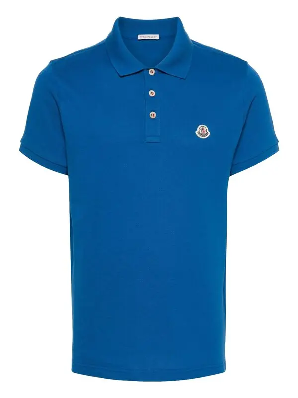 Moncler Logo-appliqué Polo Shirt - Blue