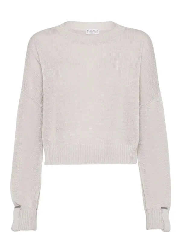 Brunello Cucinelli Open-knit Cotton Jumper - Neutrals