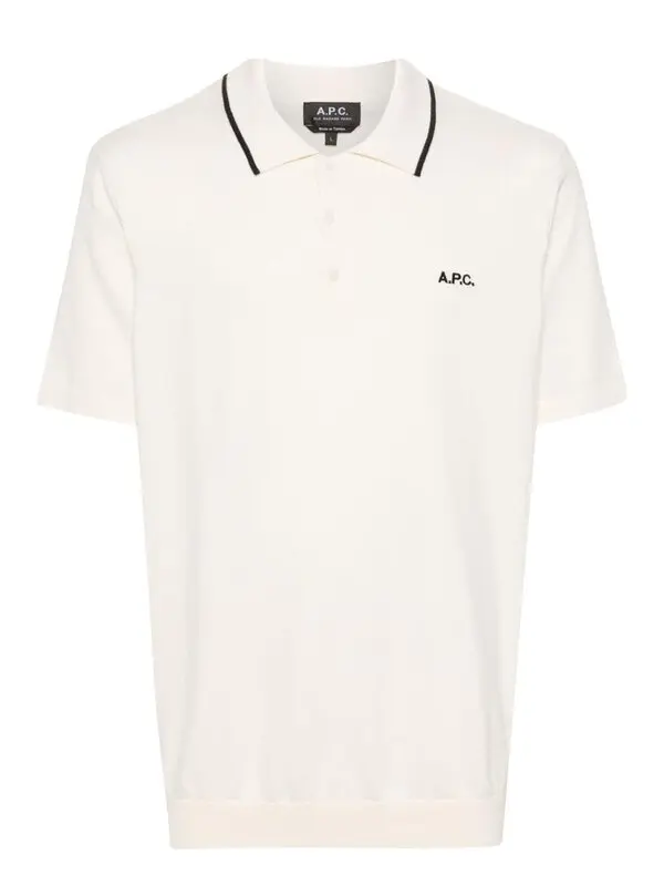 A.p.c. Flynn Cotton Polo Shirt - Neutrals