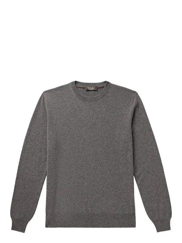 Loro Piana Slim-fit Baby Cashmere Sweater - Gray