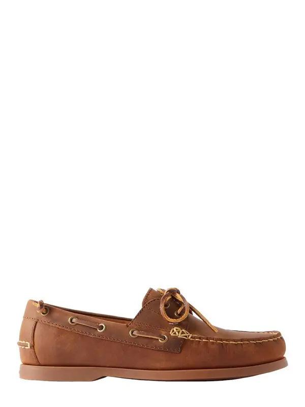 Polo Ralph Lauren Merton Leather Boat Shoes - Brown
