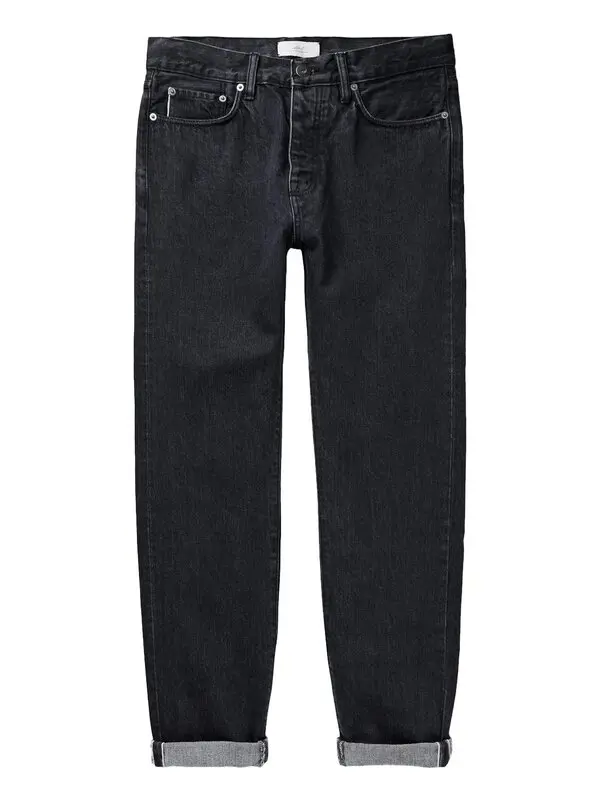 Mr P. Slim-fit Organic Selvedge Jeans - Black