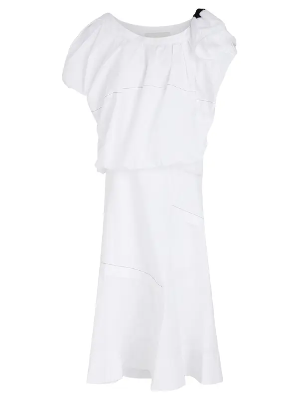 3.1 Phillip Lim One-shoulder Ruffled Midi Dress - White