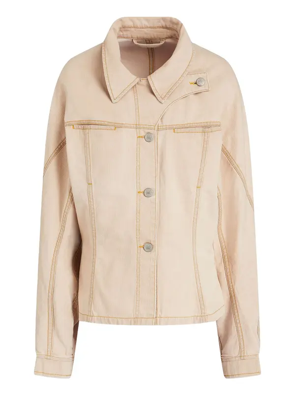HOLZWEILER Denim Peplum Jacket - Beige