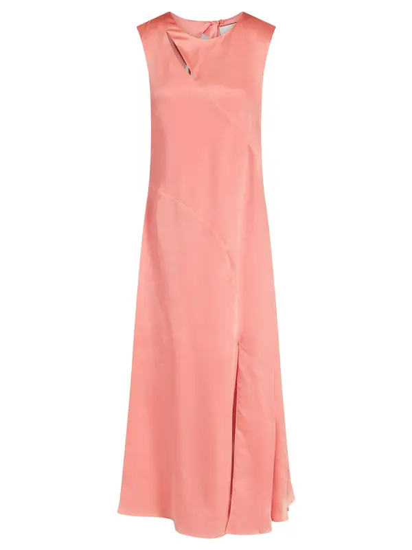 HOLZWEILER Cutout Silk-satin Midi Dress - Antique Rose