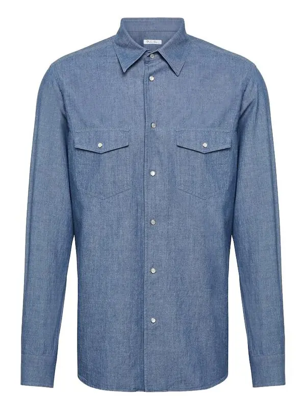 Loro Piana Thomas Denim Shirt - Blue