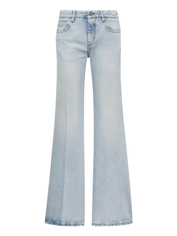 Ami Split-hem Flare Jeans - Blue