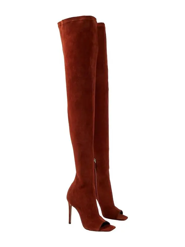 Paris Texas Amanda 105 Suede Over-the-knee Boots - Brown