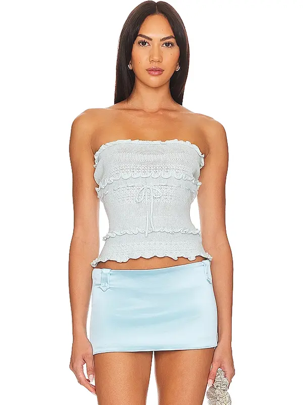 GUIZIO Balena Tube Top - Powder Blue