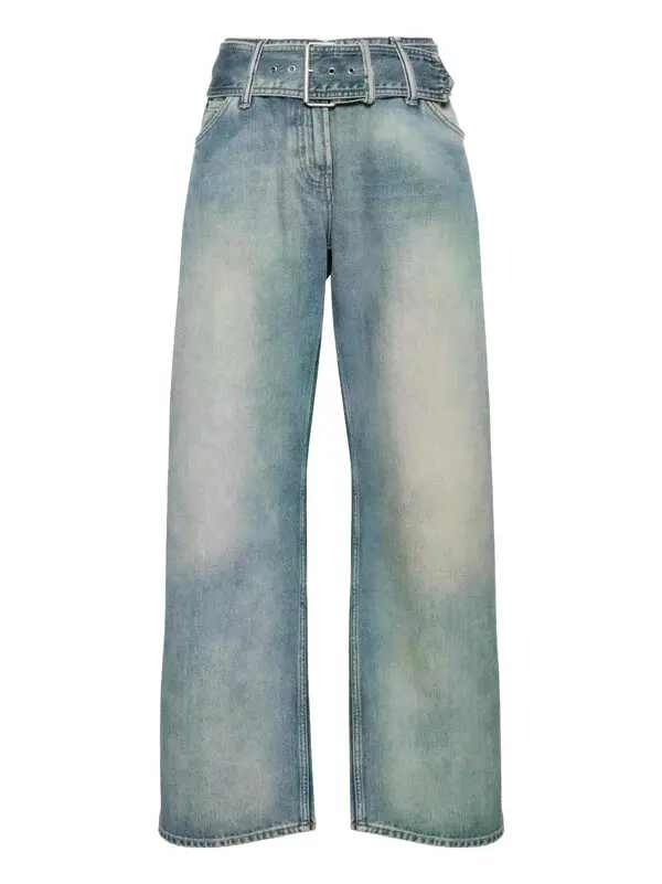 Acne Studios Washed Denim Low-rise Wide-leg Jeans - Blue