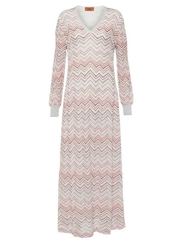 Missoni Zig Zag Metallic Knit Maxi Dress - Multicoloured
