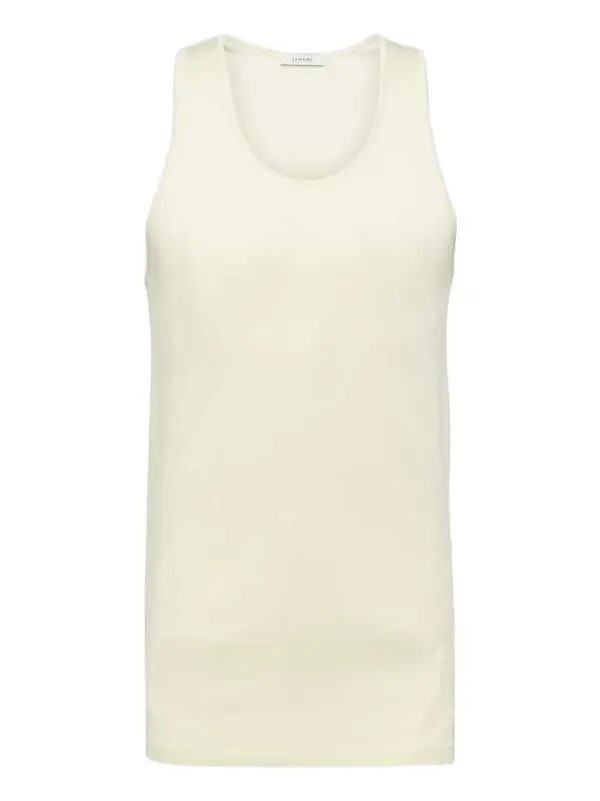 LEMAIRE Ribbed-knit Cotton Jersey Tank Top - Yellow